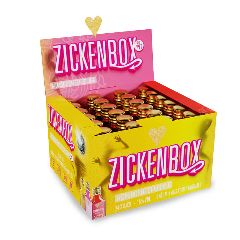 Zicken Box kaufen | 24 Partyshots 3 Sorten | Privatbrennerei Boente